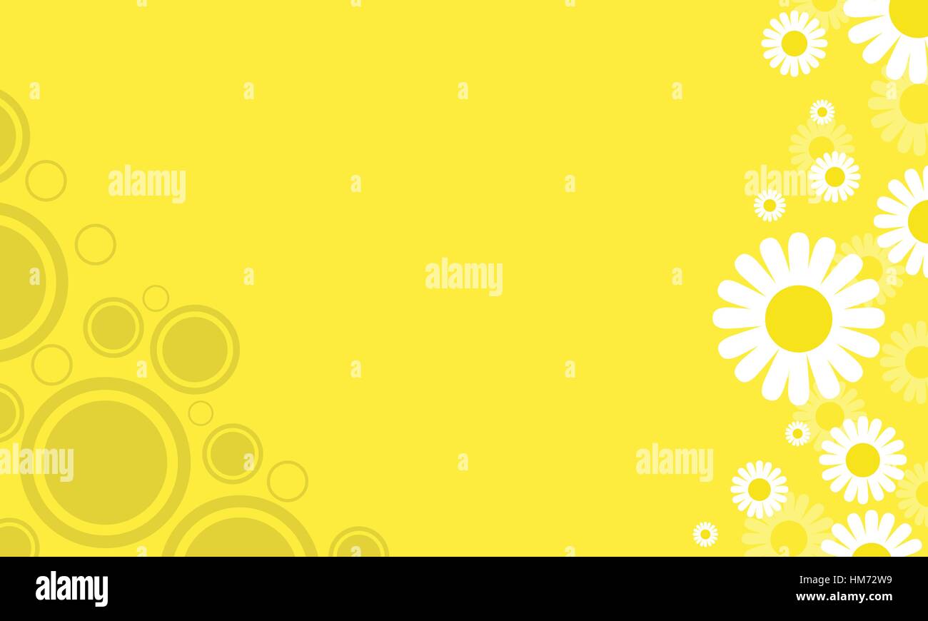 Yellow background with flower spring Stock Vector Image & Art - Alamy