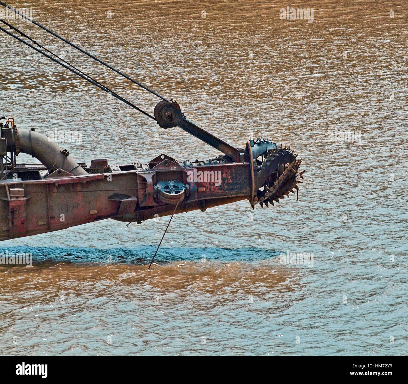 Dredge cutter head used in the Panama Canal. Republic of Panama Stock ...