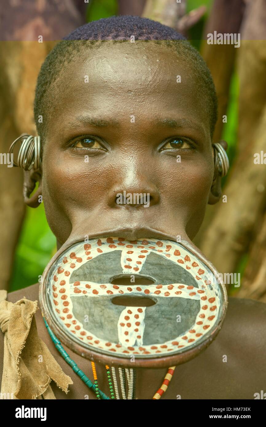 Lip plug hi-res stock photography and images - Alamy