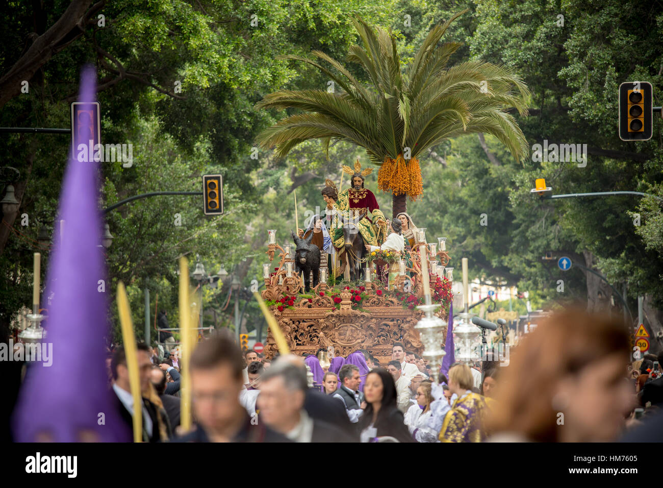Traditional processions easter in malaga hi-res stock photography and ...