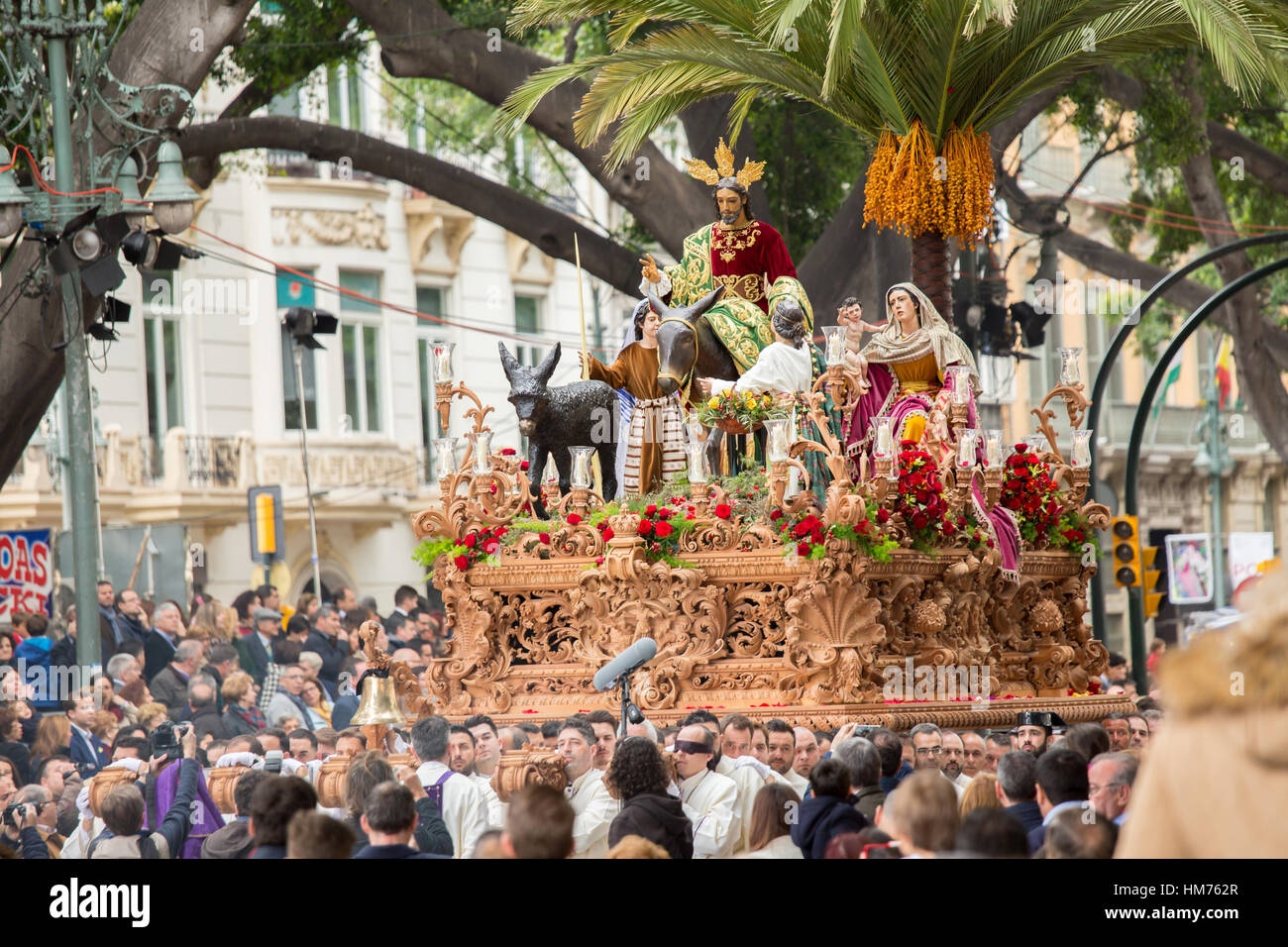 MALAGA, SPAIN - MARCH 20: Traditional processions of Holy Week in the ...