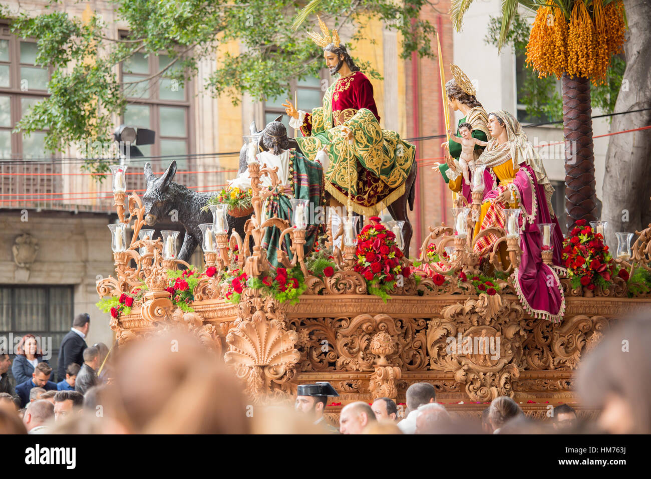 MALAGA, SPAIN - MARCH 20: Traditional processions of Holy Week in the ...