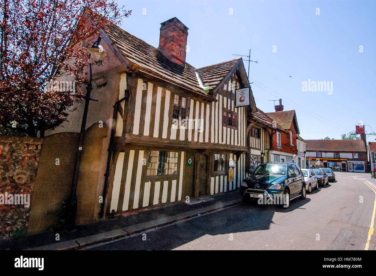 Street scene in old Worthing Stock Photo - Alamy