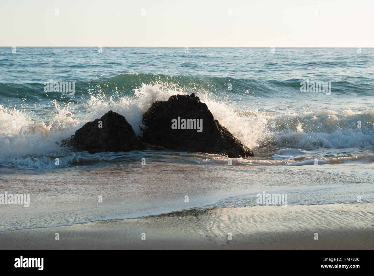 Water Spray Off Rocks Stock Photo - Alamy