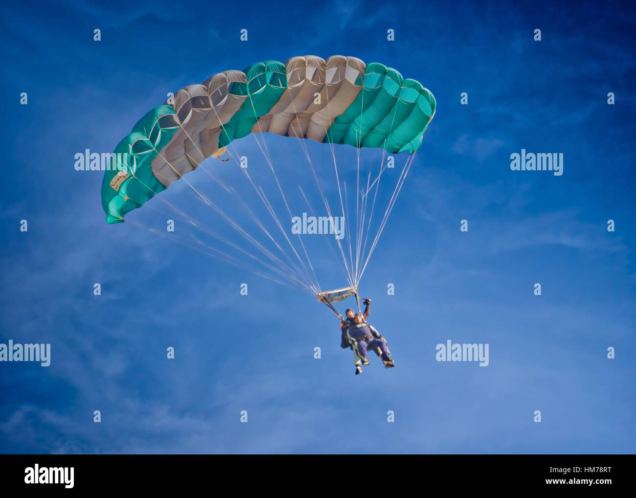Sky diver floating in the air Stock Photo - Alamy
