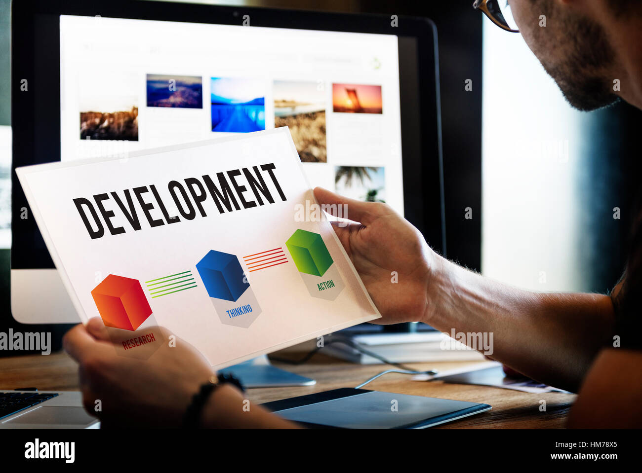 Business System Development Diagram Concept Stock Photo - Alamy