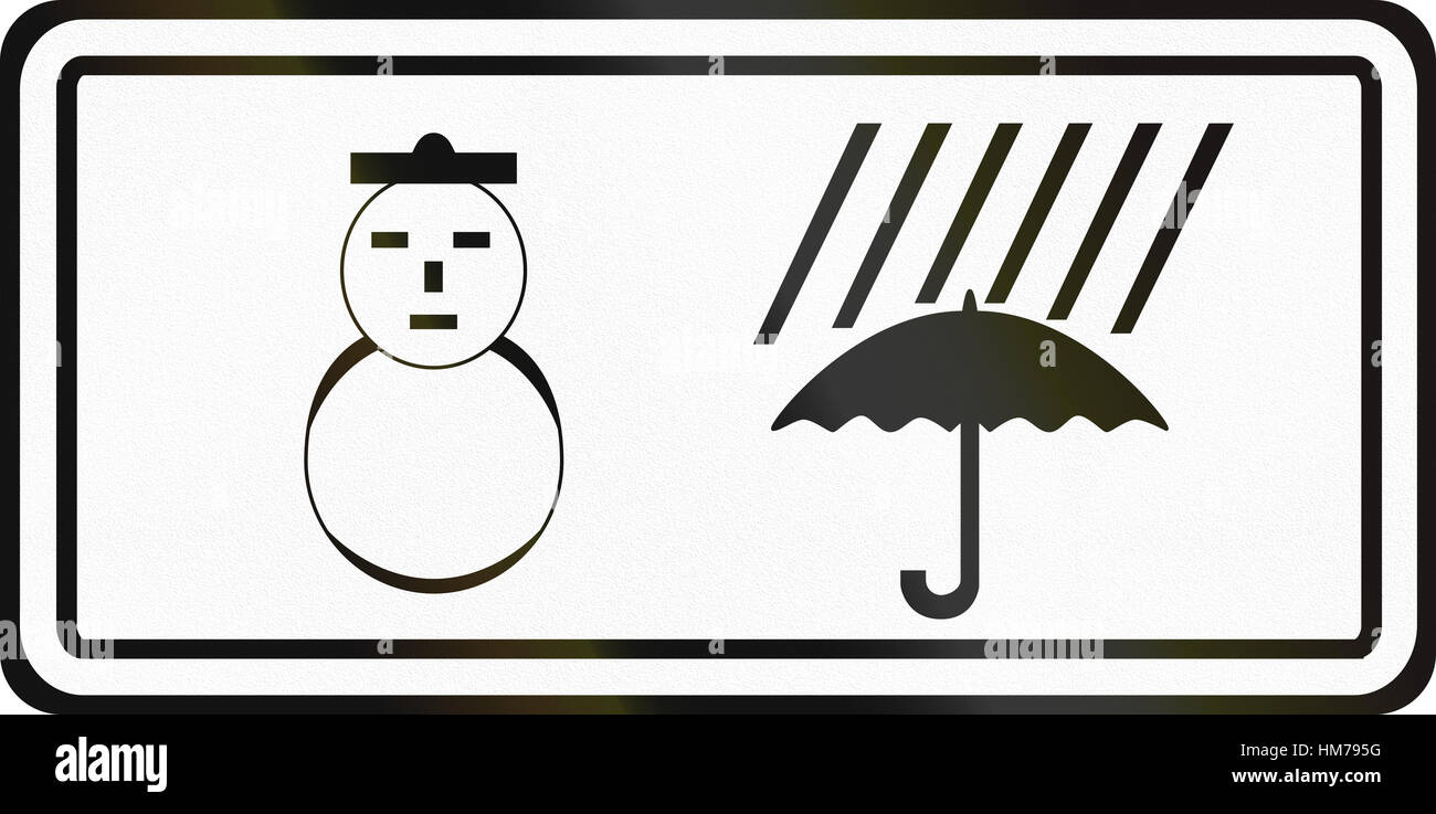 Additional Korean Traffic Sign - Road condition (when snow or rain ...