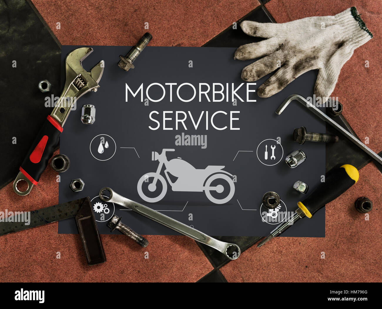 Motor Service Maintenance Motorbike Concept Stock Photo - Alamy