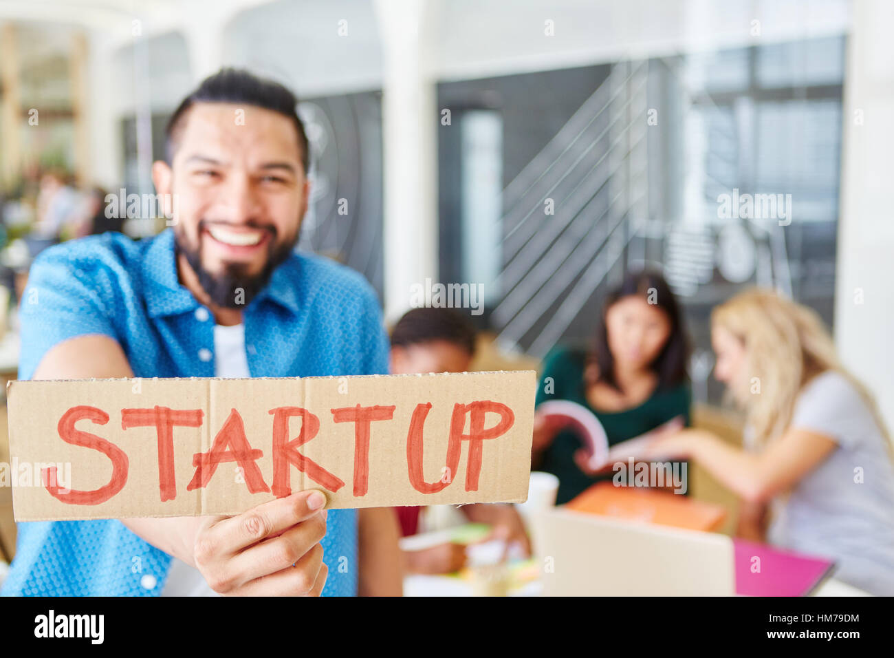Start-up business team in workshop in the office Stock Photo - Alamy