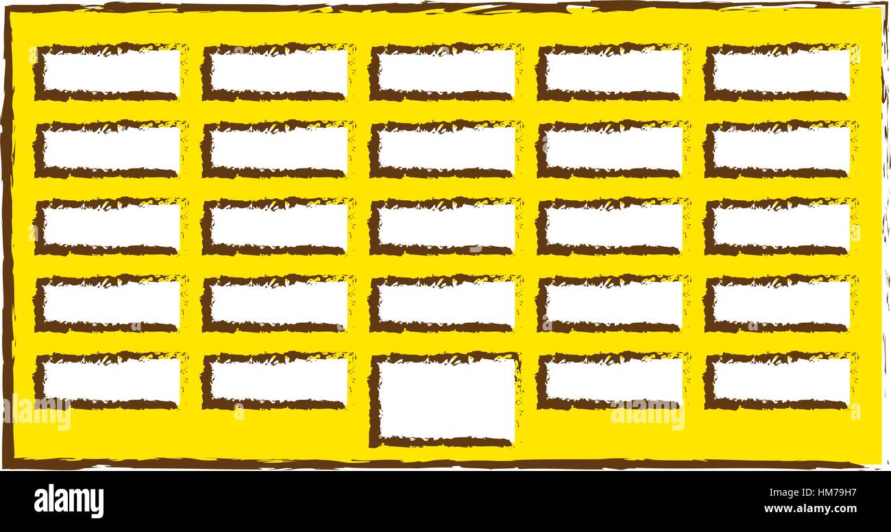 yellow city office building line sticker, vector illustration image ...