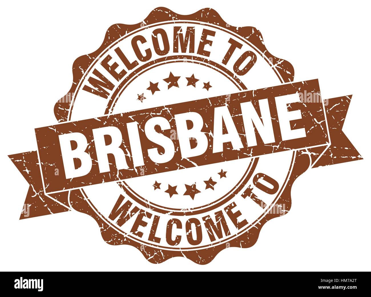 Welcome brisbane stamp hi-res stock photography and images - Alamy
