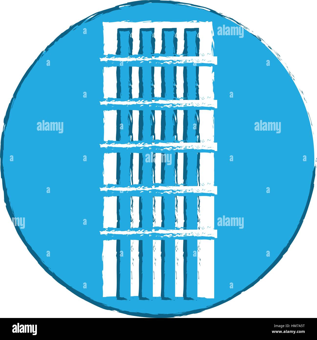 emblem city building line sticker image icon, vector illustration Stock ...