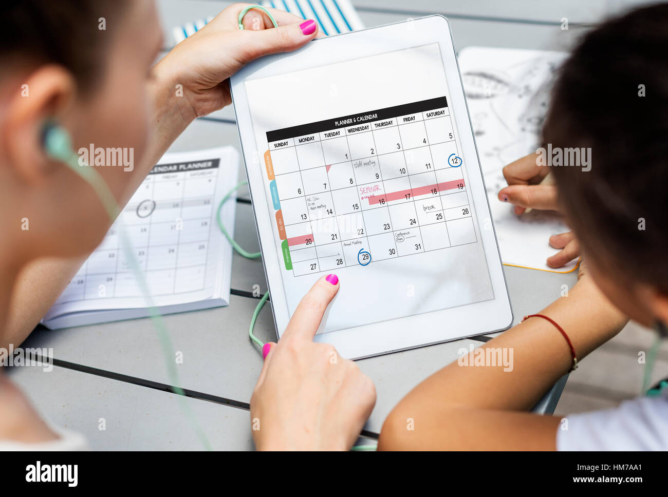 Planner Calendar Schedule Date Concept Stock Photo - Alamy