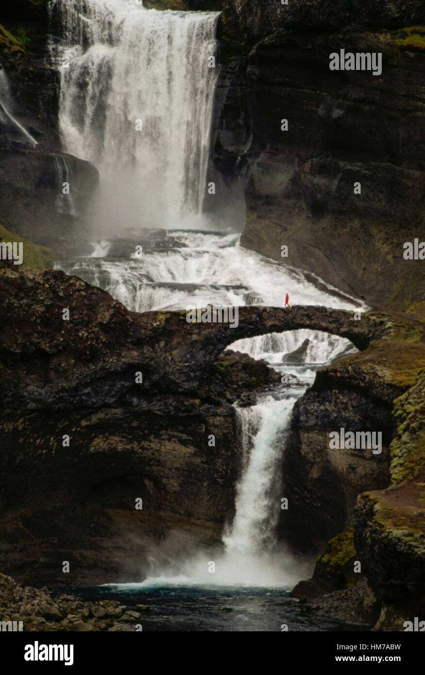 Ofaerufoss waterfall, Iceland Stock Photo - Alamy
