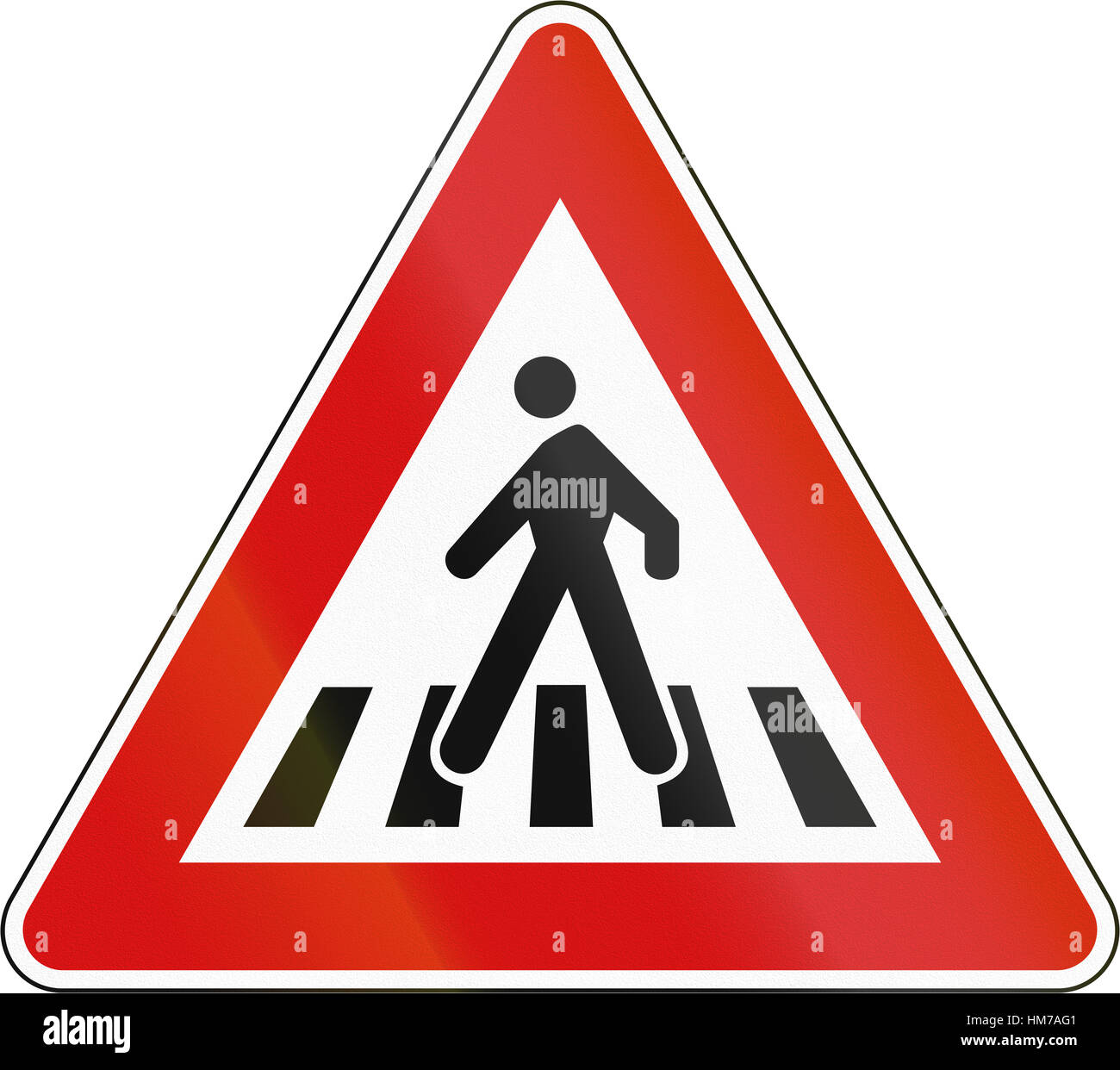 Slovenia road sign - Pedestrian crossing Stock Photo - Alamy