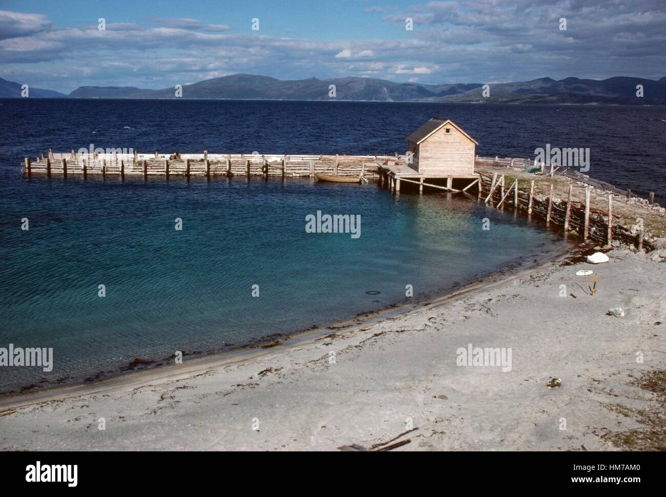 Fishing hut along a jetty, Norway Stock Photo - Alamy