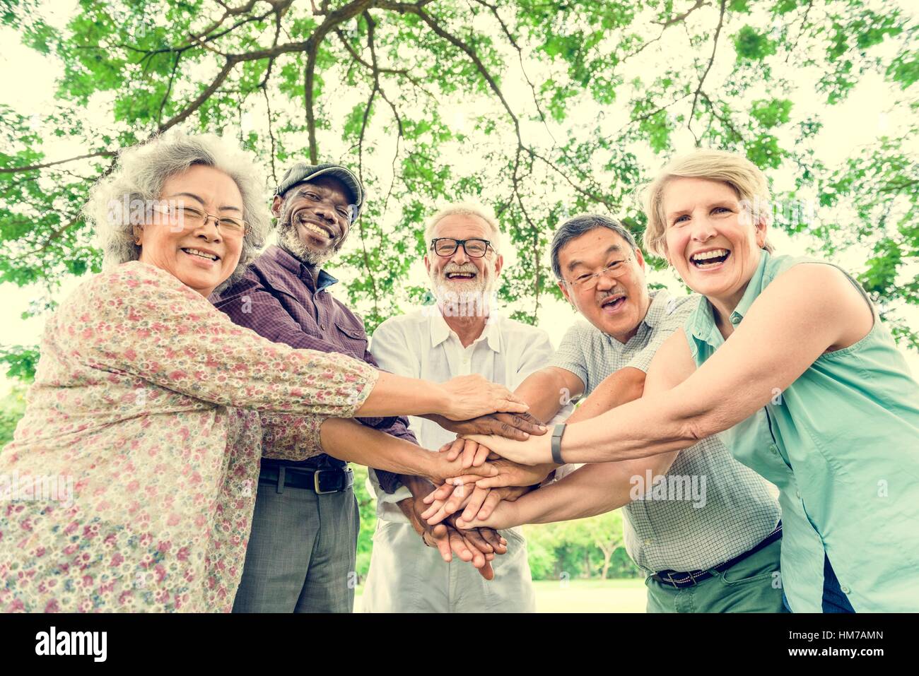 Group Of Elderly People Diversity High Resolution Stock Photography and ...