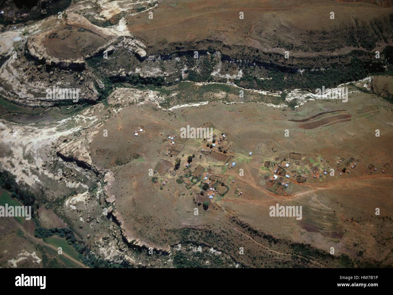 Village, aerial view, Maseru District, Lesotho Stock Photo - Alamy