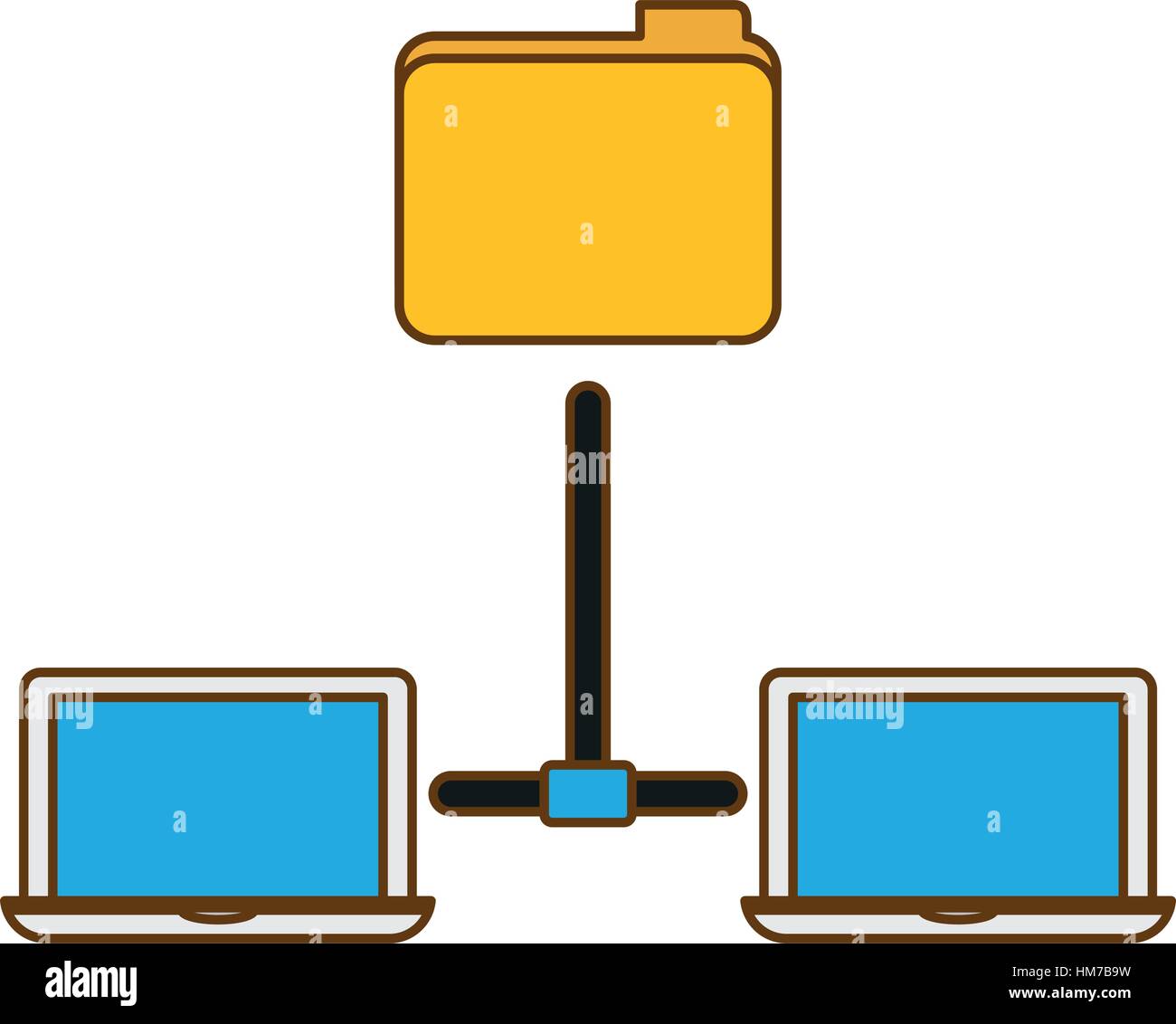 Shared documents data center related, vector illustration Stock Vector ...
