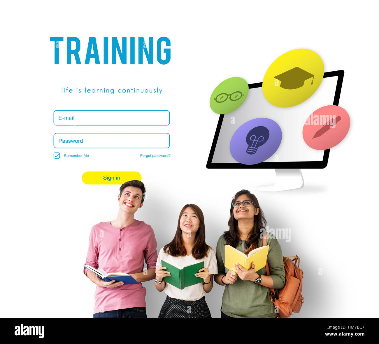 Training Study Knowledge E-learning Concept Stock Photo - Alamy