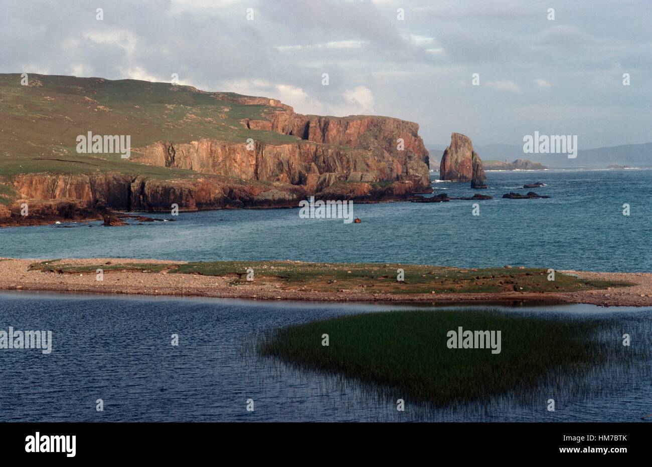Cliff of Esha Ness peninsula, Shetland Islands, Scotland, United ...