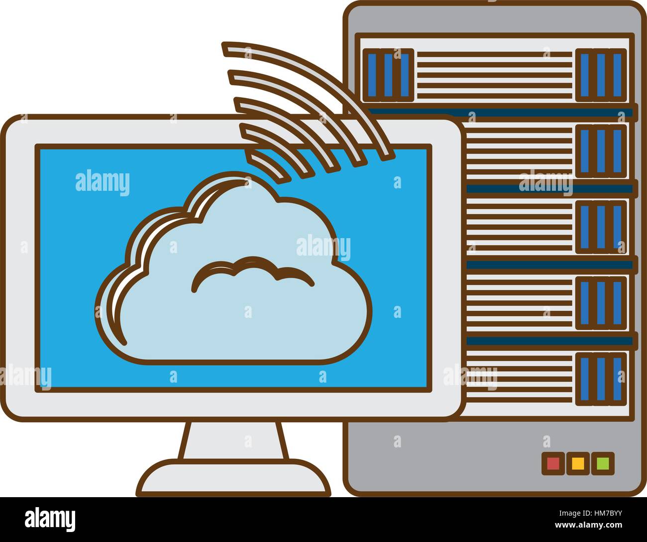 Database Hosting And Tuning Connecting Image Vector Illustration Stock Vector Image And Art Alamy