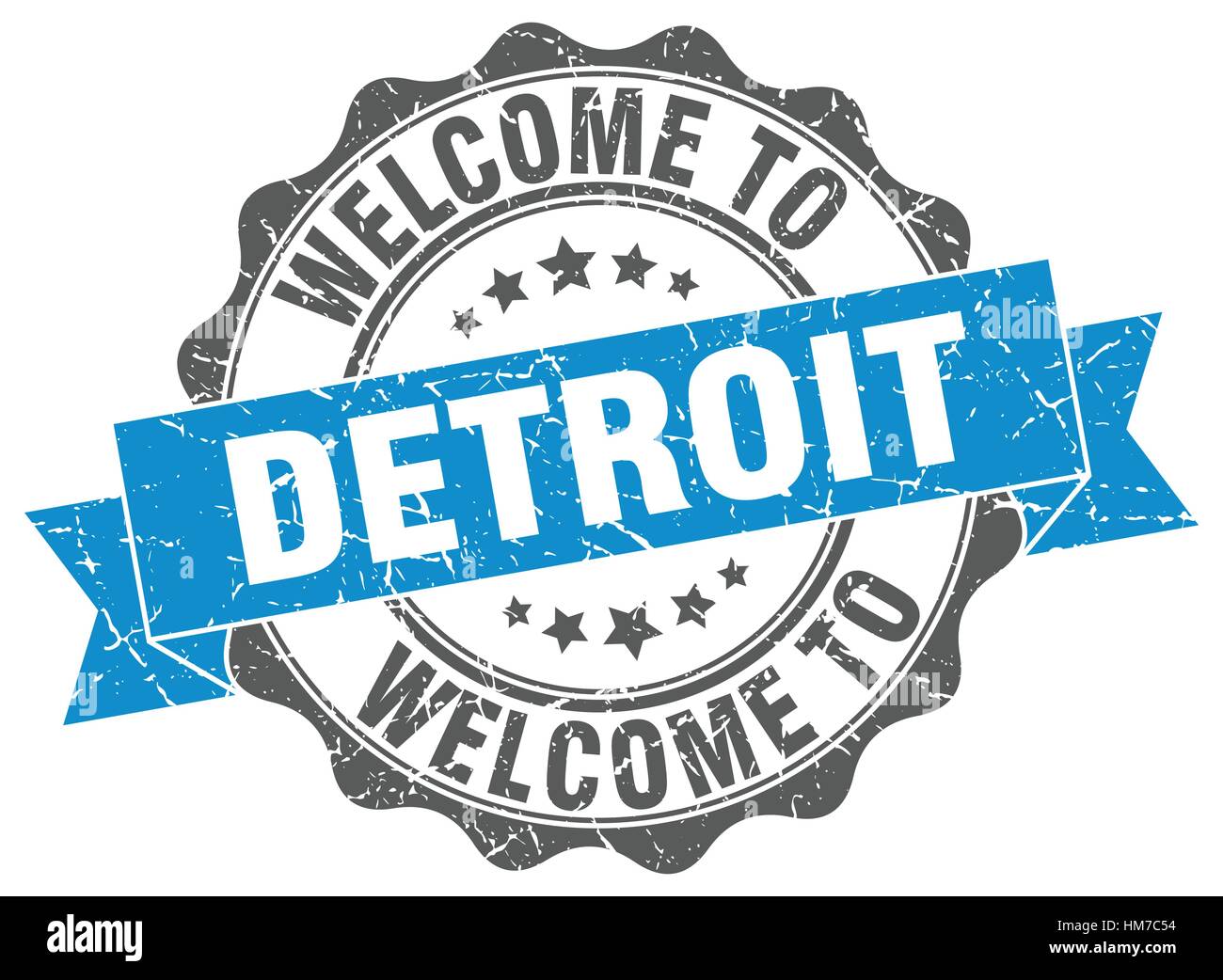 Detroit round ribbon seal Stock Vector Image & Art - Alamy