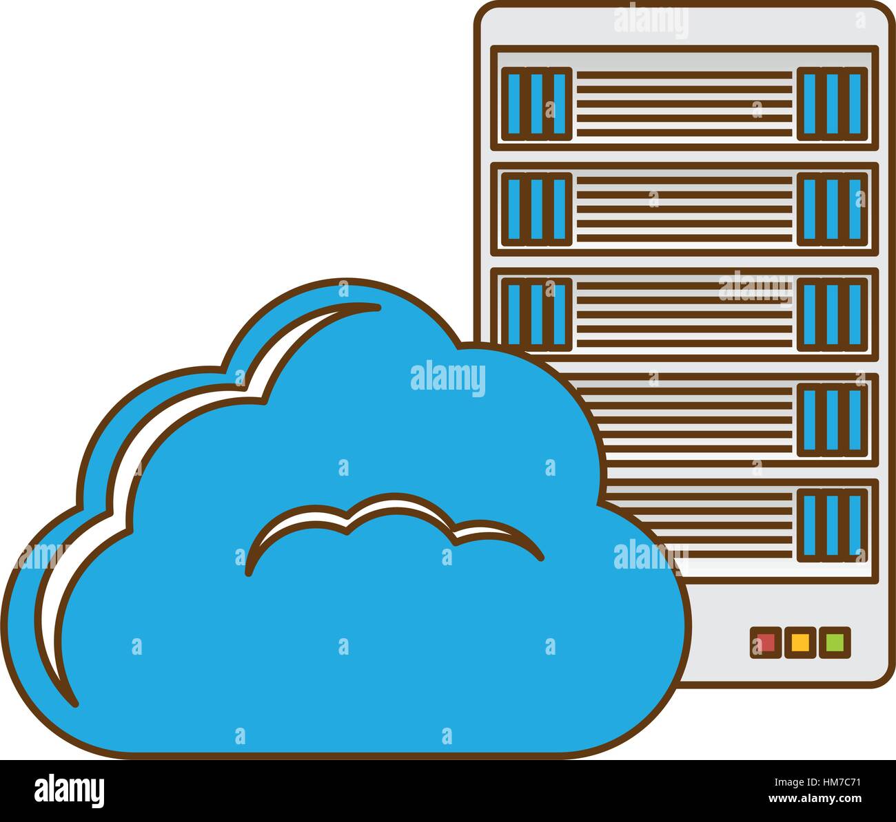 data hosting optimization application related icon, vector illustration ...