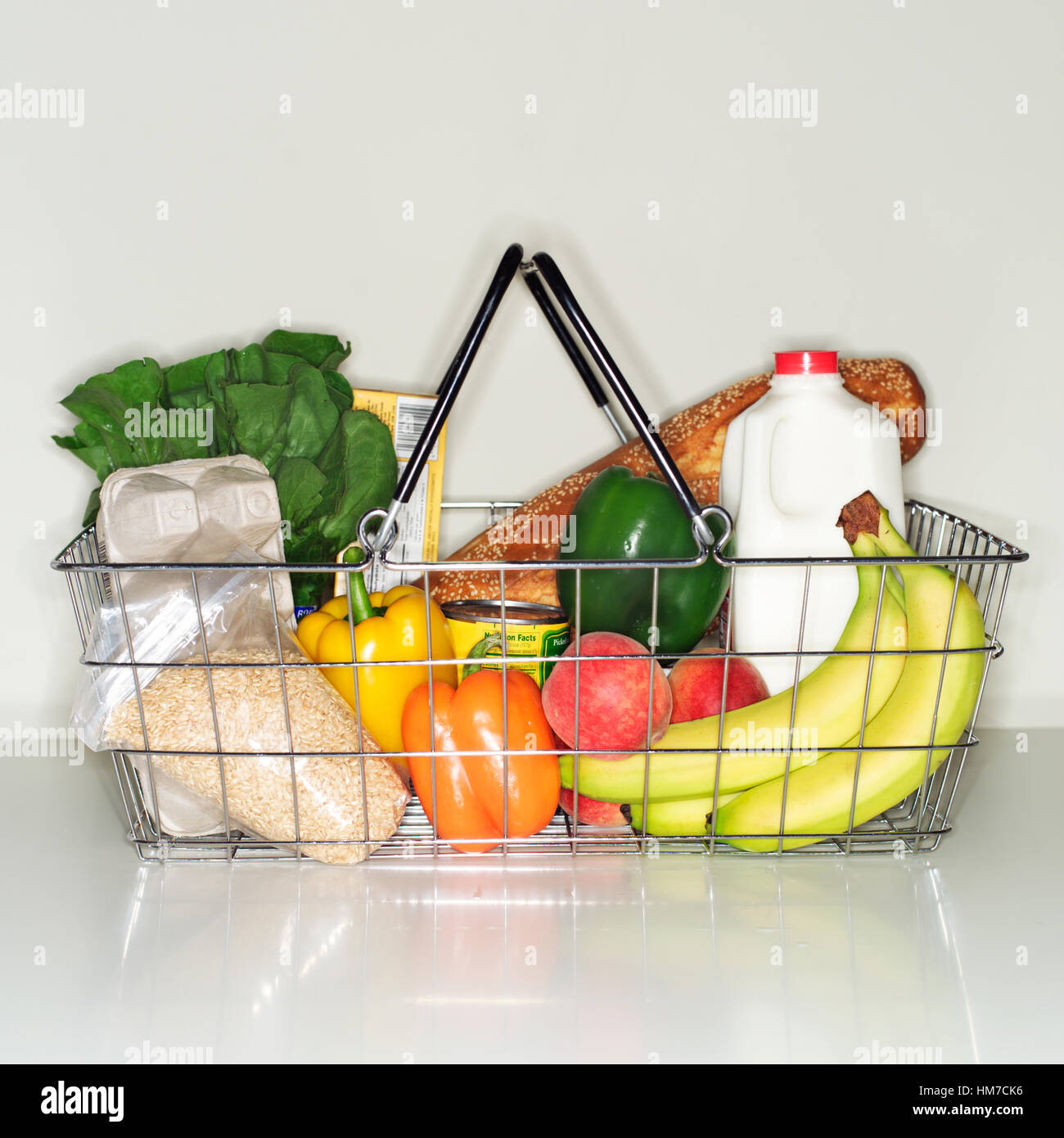 Groceries basket hi-res stock photography and images - Alamy