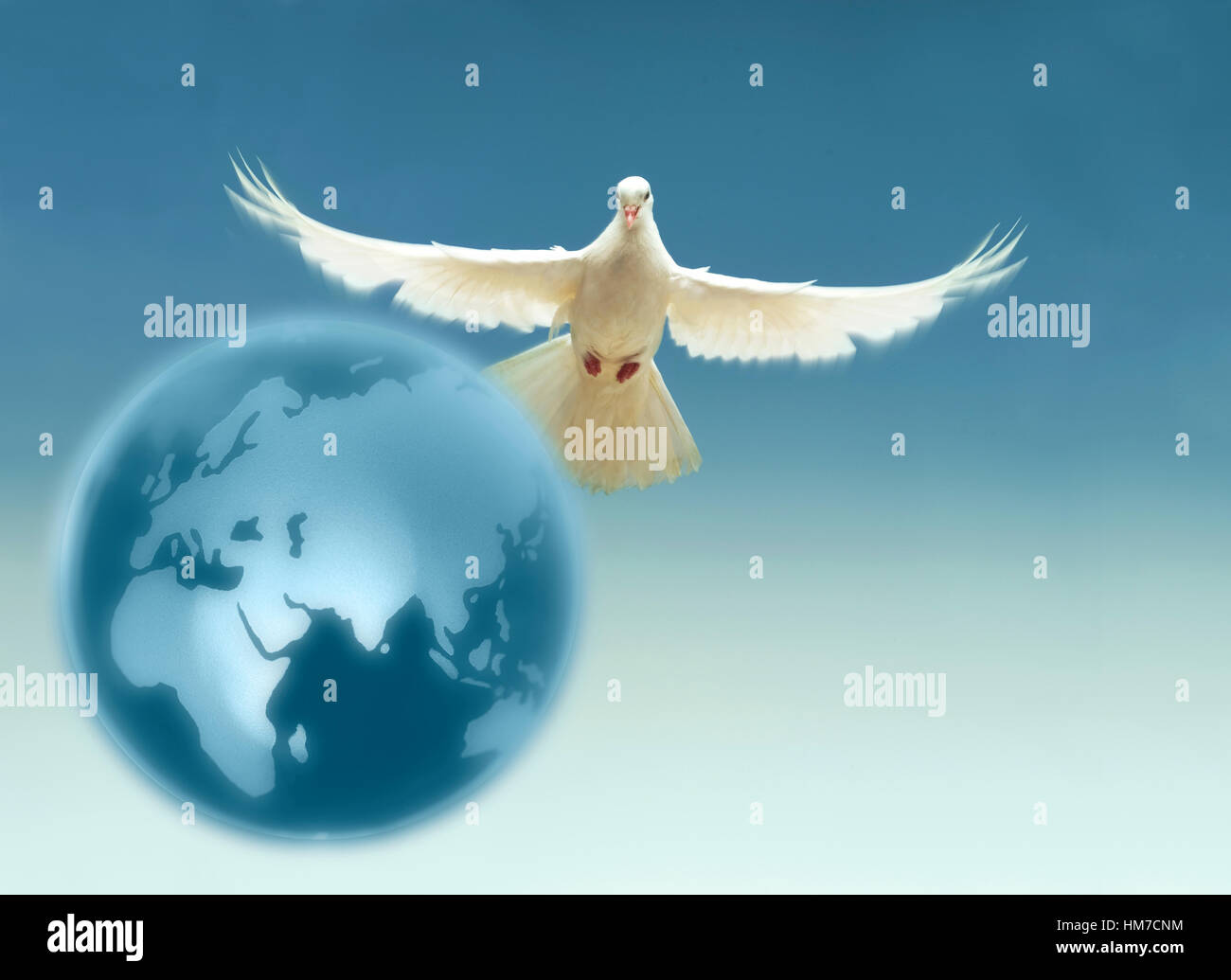 White dove earth hi-res stock photography and images - Alamy