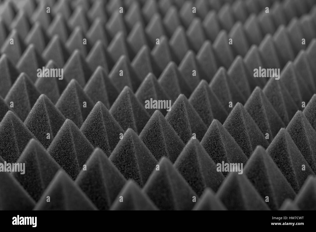 Acoustic absorbing foam for studio recording. Pyramid shape Stock Photo ...