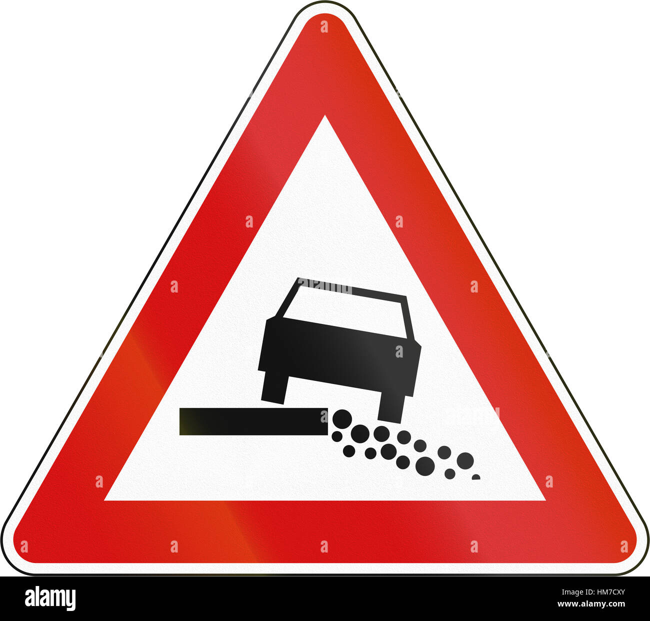 Soft shoulder road sign hi-res stock photography and images - Alamy