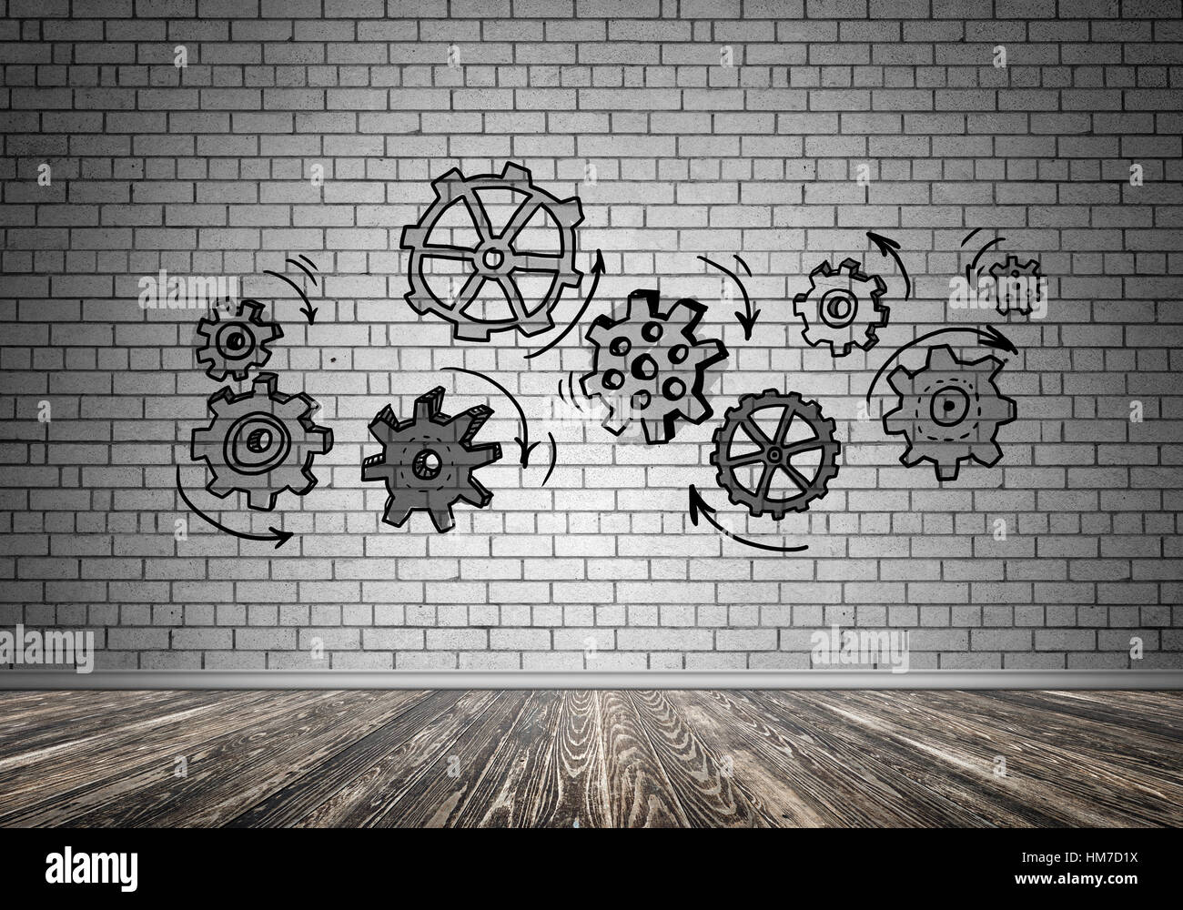 Gear mechanism as teamwork concept Stock Photo - Alamy