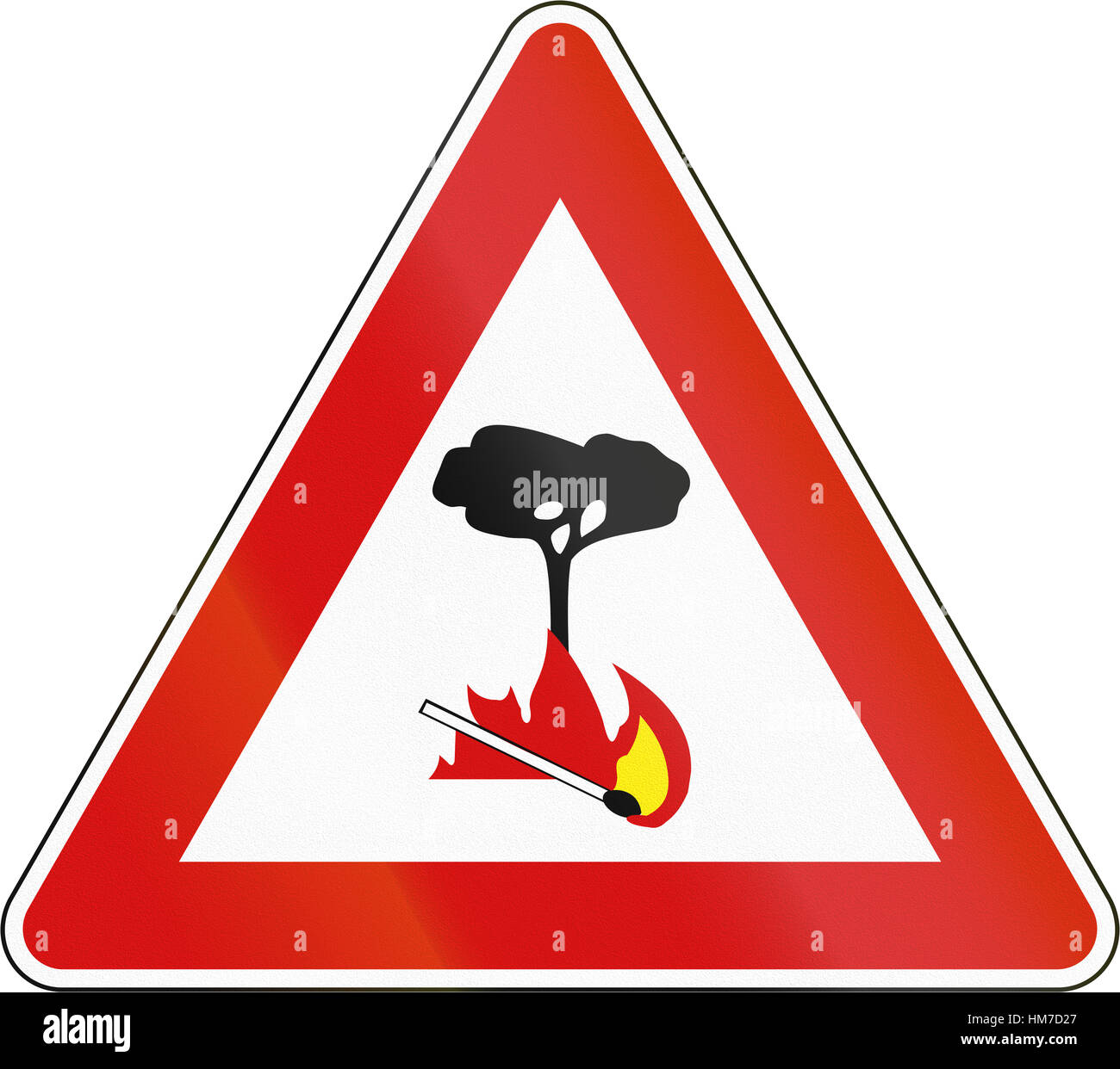 Flame road sign triangle warning hi-res stock photography and images ...