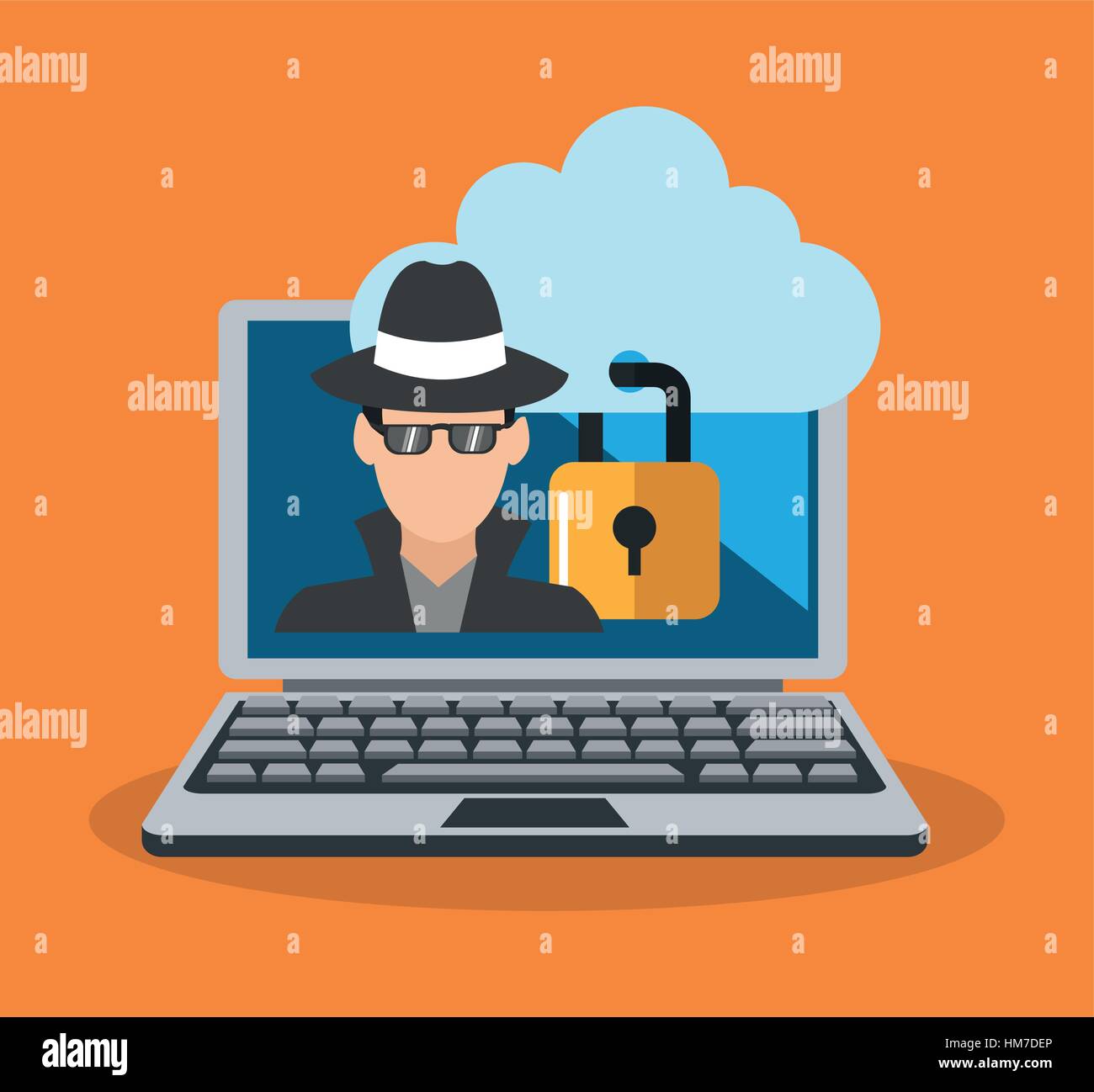 Laptop Infected Malware Icon Cartoon Stock Photos & Laptop Infected ...