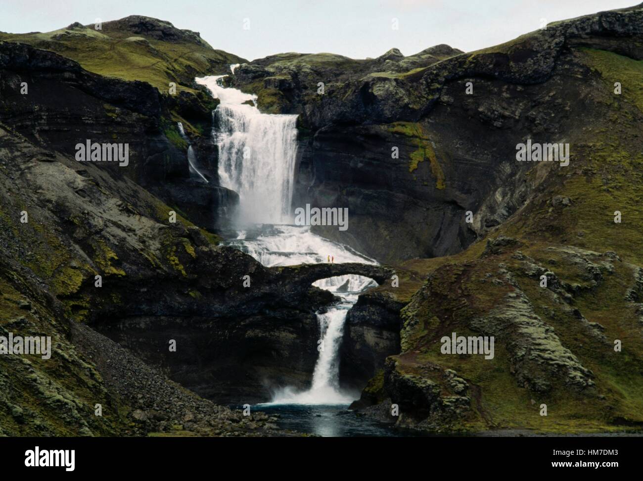 Ofaerufoss waterfall, Iceland Stock Photo - Alamy