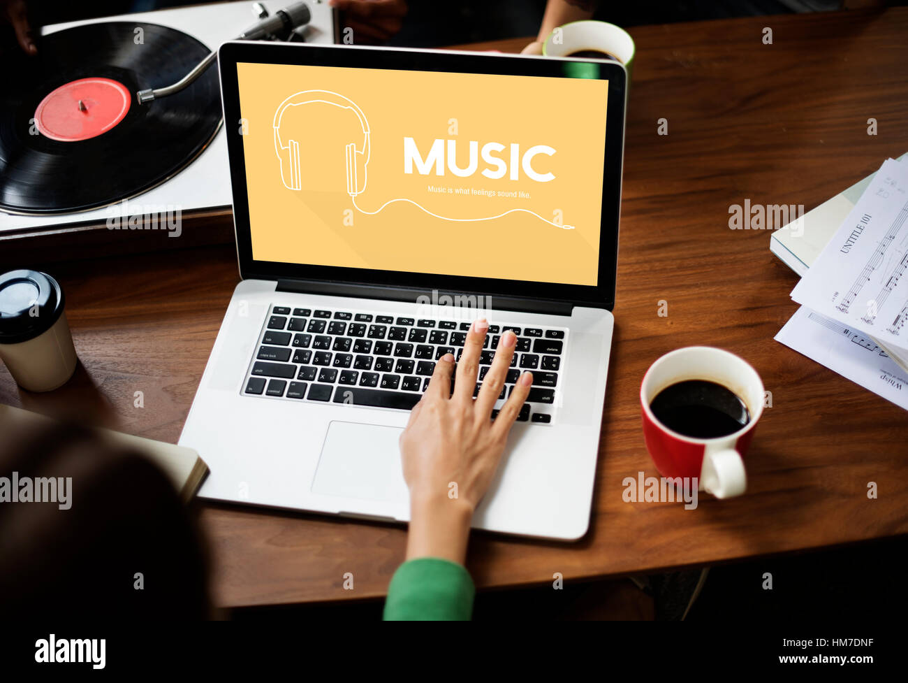 Music Lifestyle Leisure Entertainment Concept Stock Photo - Alamy