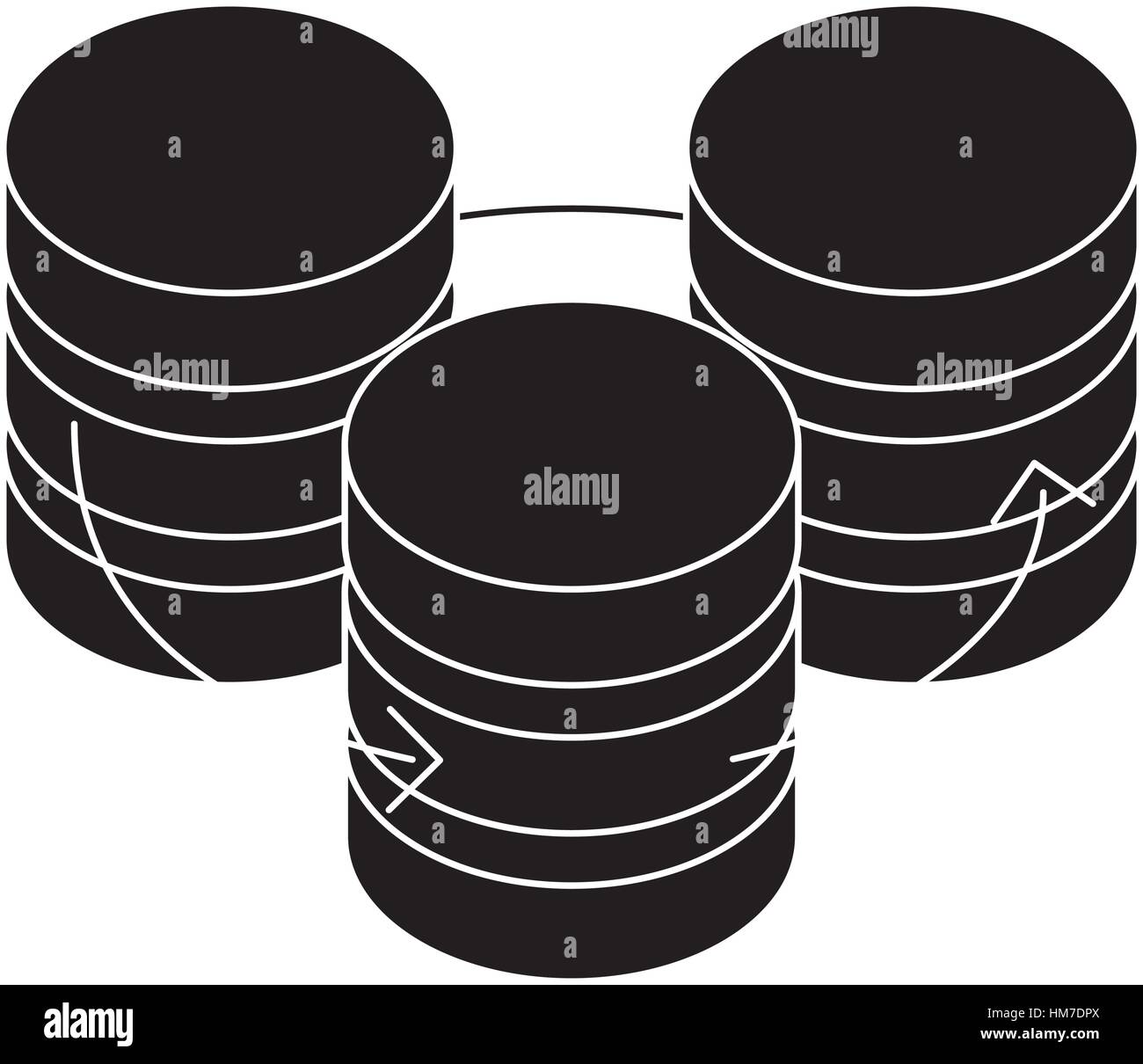 black database hosting icon image design, vector illustration Stock ...