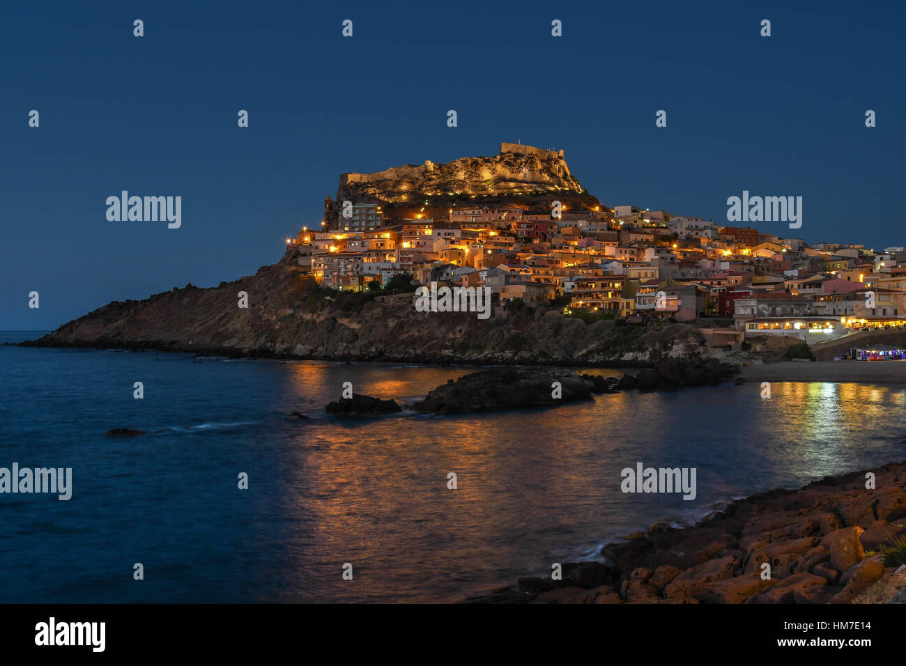 The old town of Castelsardo with a castle Stock Photo - Alamy