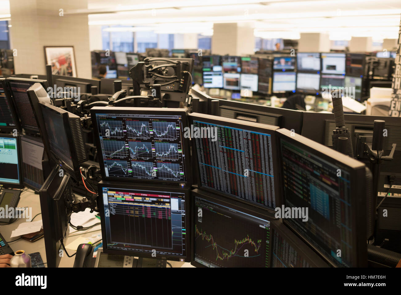Trading Floor Of The Stock Exchange High Resolution Stock Photography ...