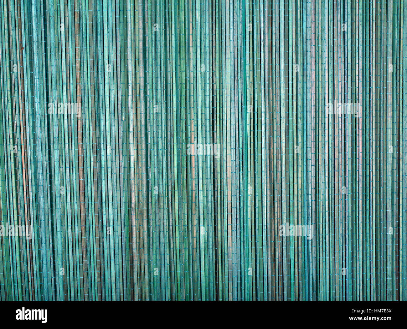 Natural color cyan wooden background with bamboo and straw Stock Photo ...