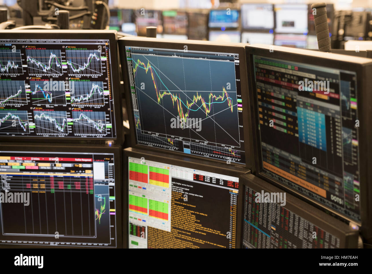 Arrangement of computer monitor Stock Photo - Alamy