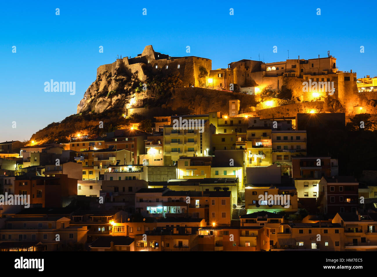 The old town of Castelsardo with a castle Stock Photo - Alamy