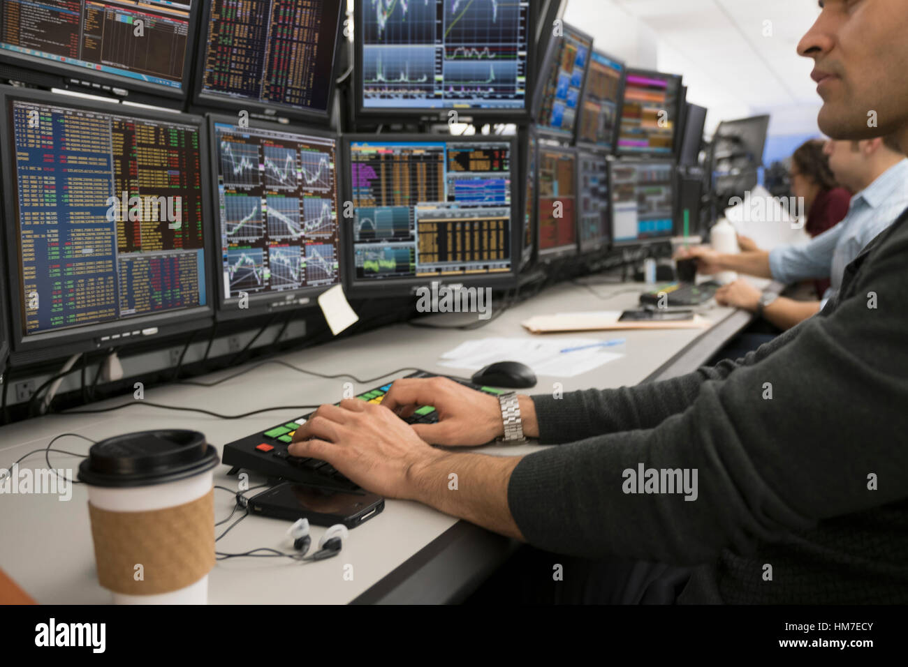 Stock market trader working on hi-res stock photography and images - Alamy
