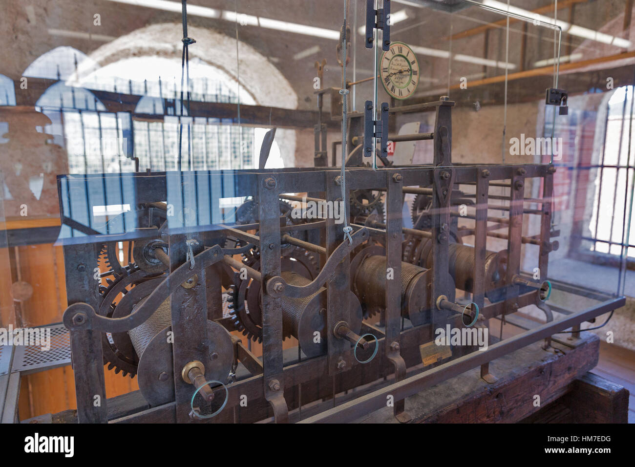 BLED, SLOVENIA - SEPTEMBER 07, 2015: Ancient clock mechanism in Church ...