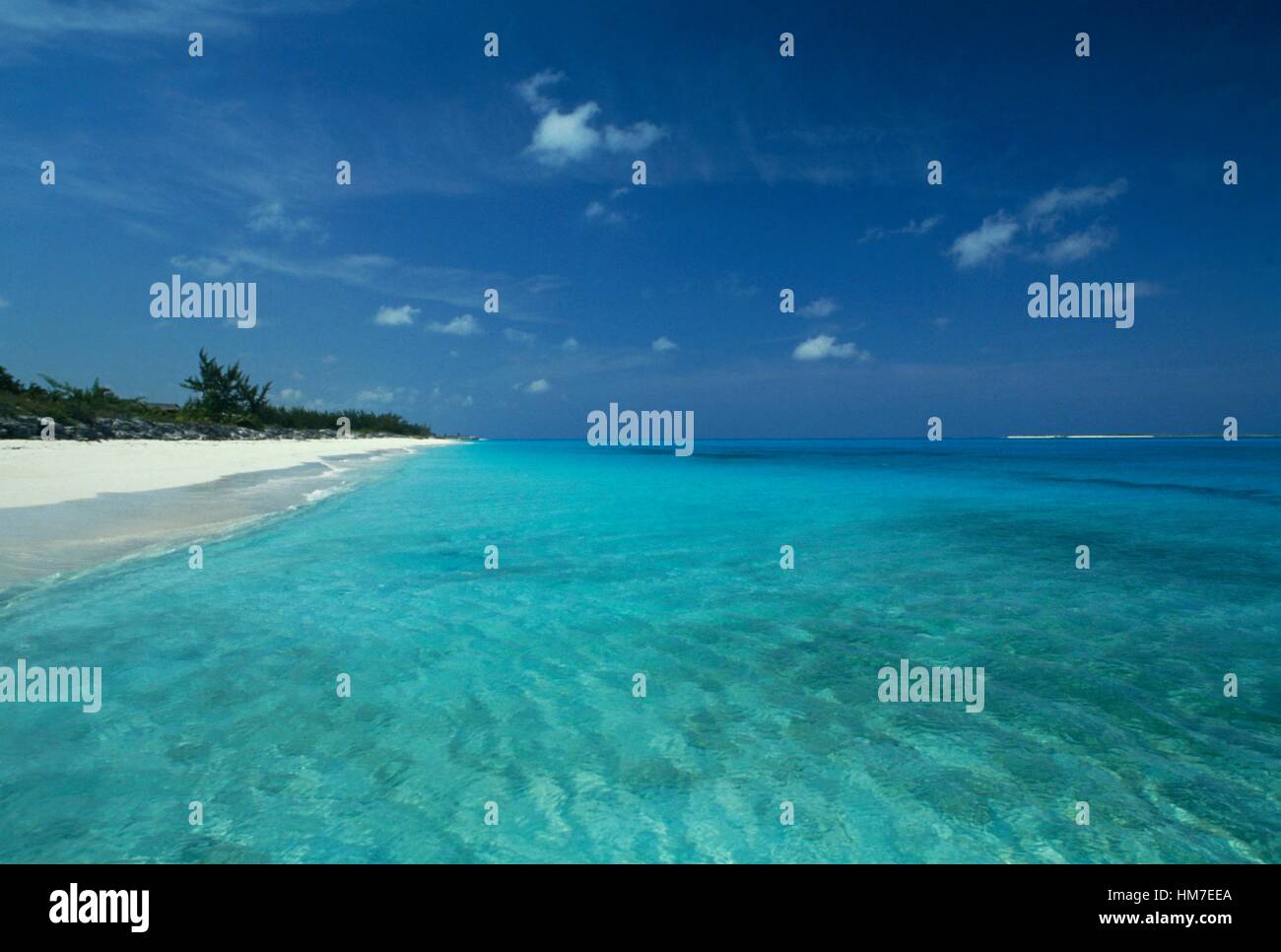 Crystal clear sea and the beach along the coast north of George Town ...