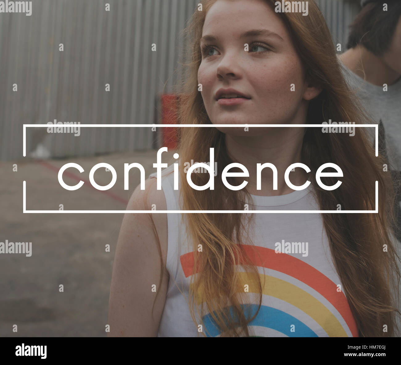 Confidence Vintage Vector Graphic Concept Stock Photo - Alamy