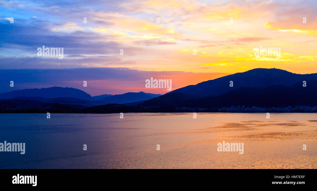 The sunset on Bari, Italy Stock Photo - Alamy