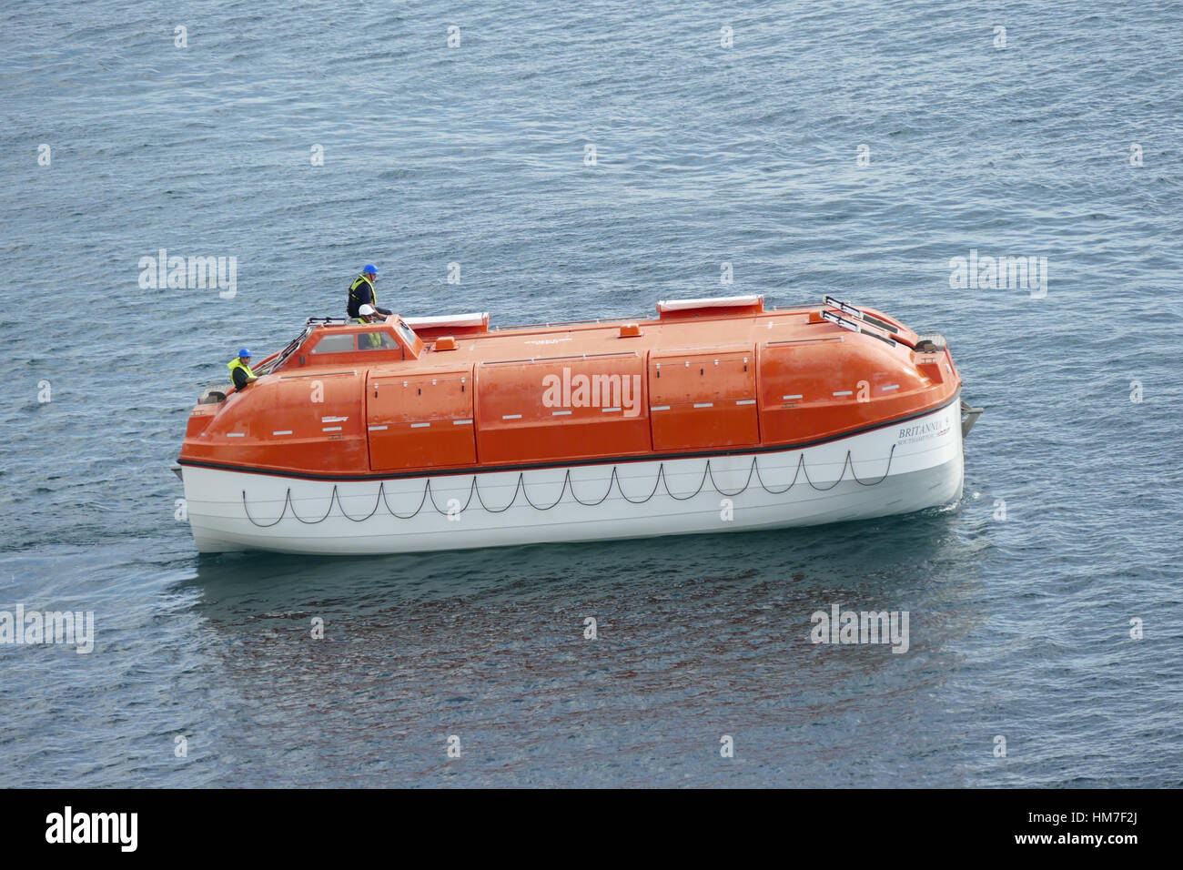 life boat drill Stock Photo - Alamy