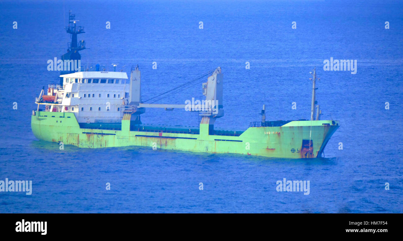 cargo ship at sea Stock Photo - Alamy